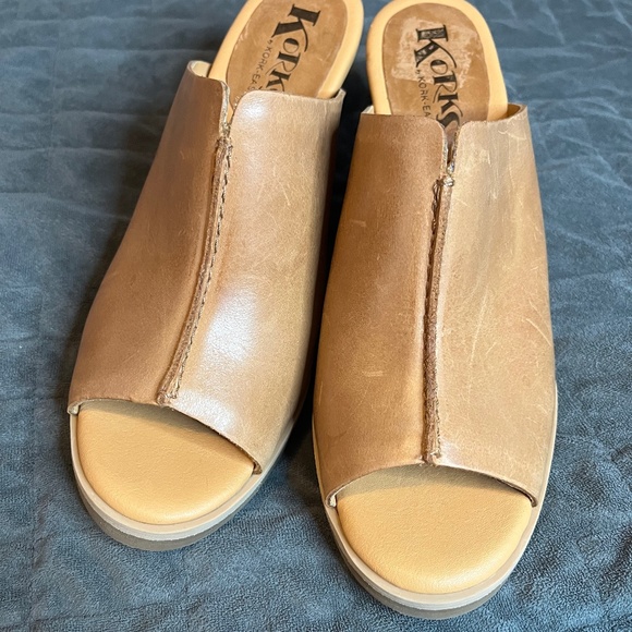 Kork-Ease | Shoes | Korks By Korksease Light Tan Open Toe Heeled Lawton ...